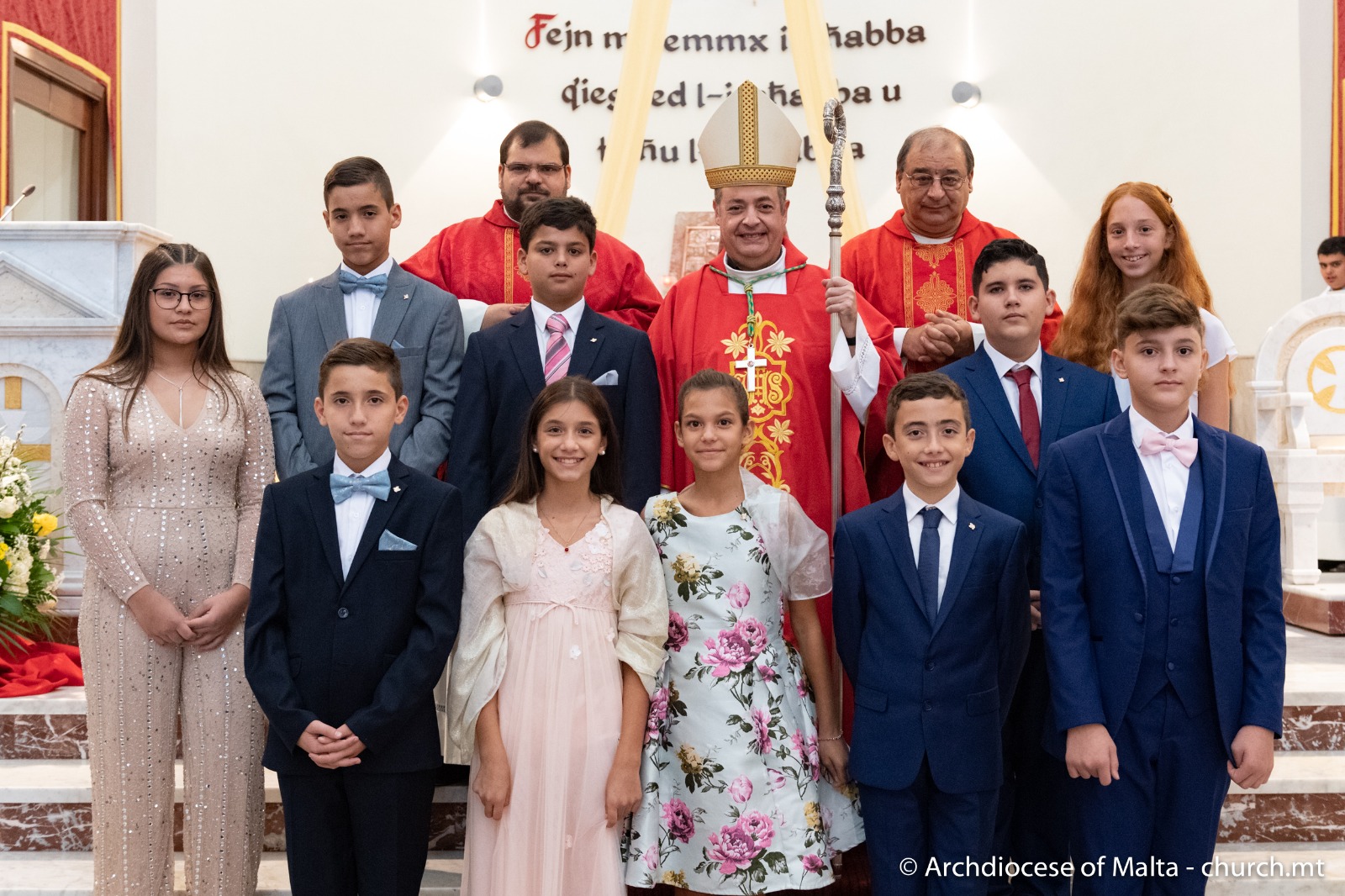 Adolescents from Birkirkara and Ta’ Xbiex parishes receive the ...