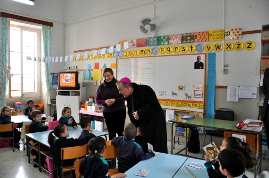 ARCHBISHOP VISITS ZABBAR PRIMARY SCHOOL ‘A’ – Archdiocese of Malta