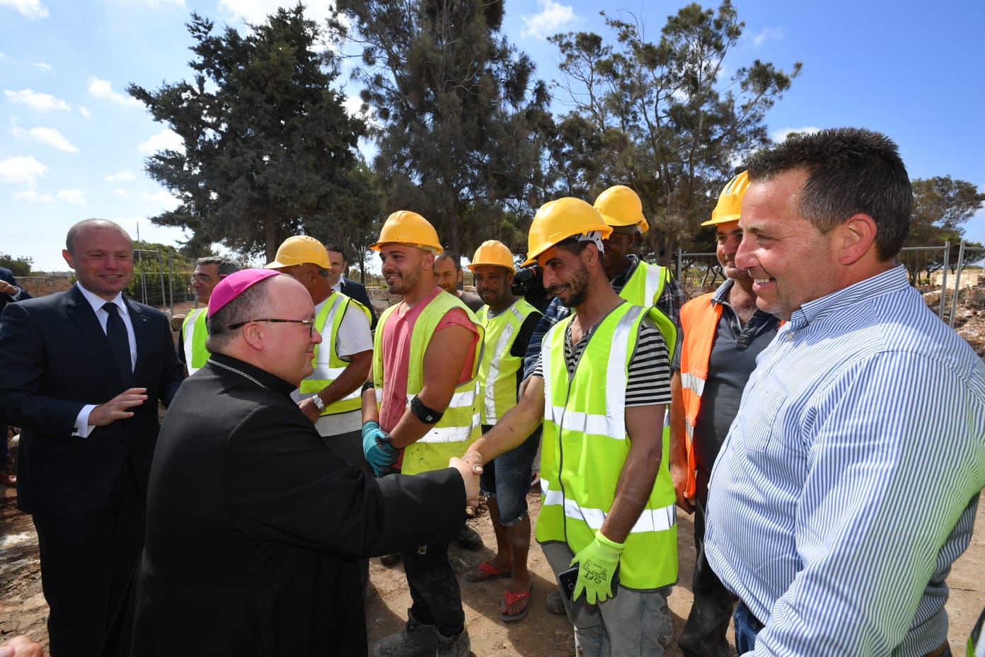 The Archbishop blesses a commemorative stone at Caritas Malta’s new ...