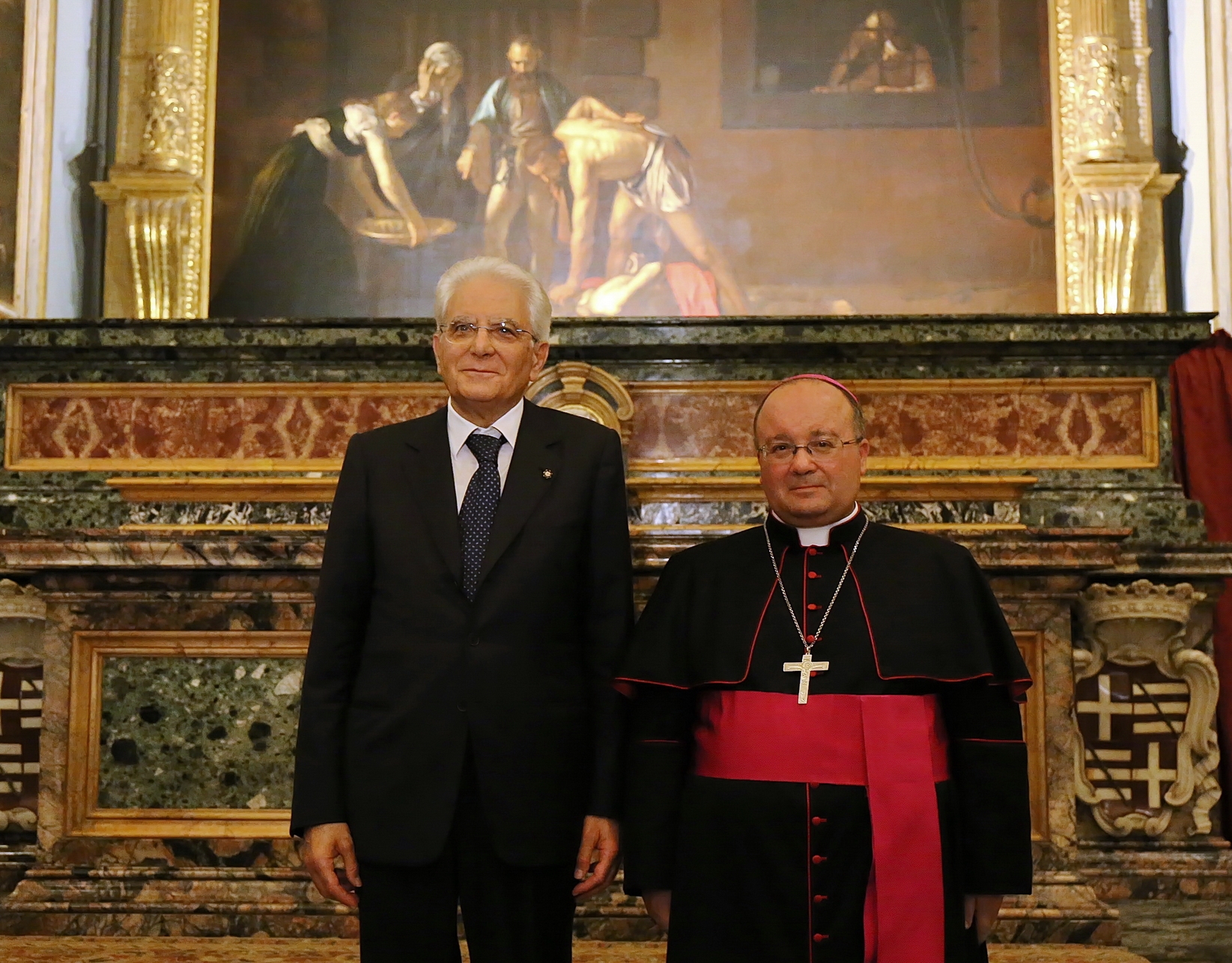 The Archbishop welcomes the Italian President at St. John’s Co ...