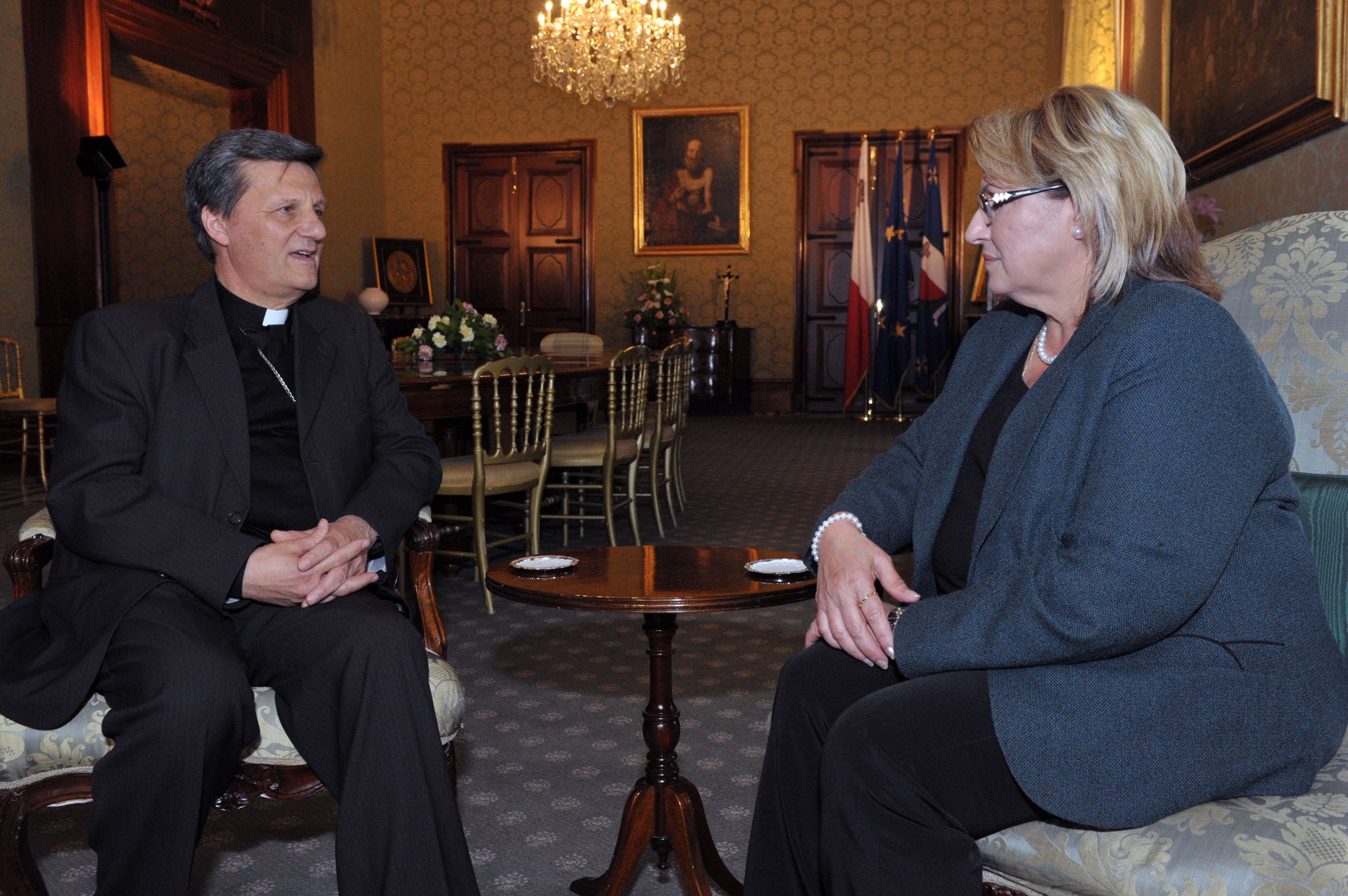 Bishop Mario Grech meets President Marie-Louise Coleiro Preca ...