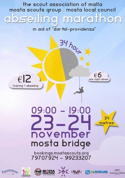 Abseiling Marathon in aid of id-Dar tal-Providenza – Archdiocese of Malta