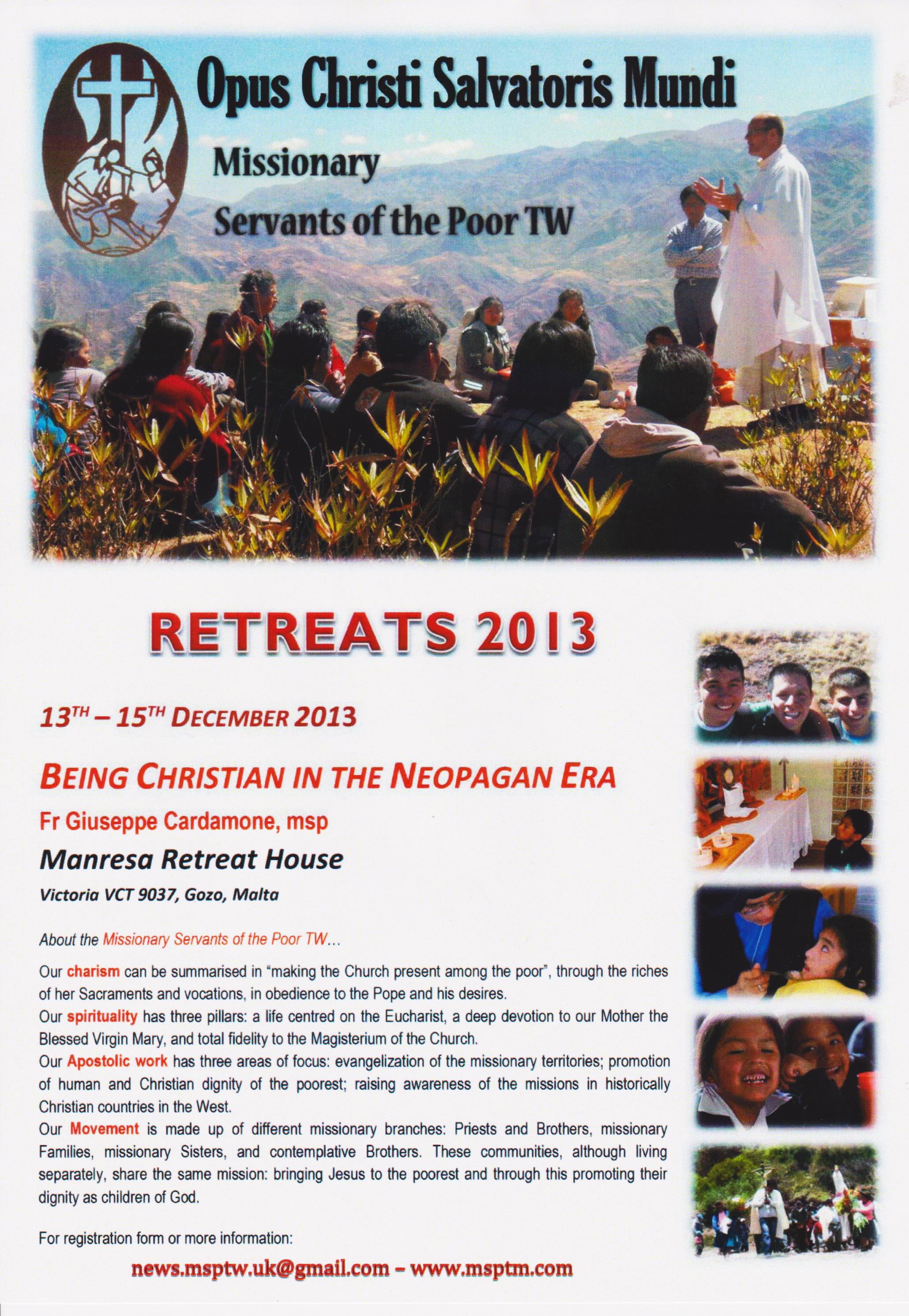 Retreat organised by the Missionary Congregation – Archdiocese of Malta